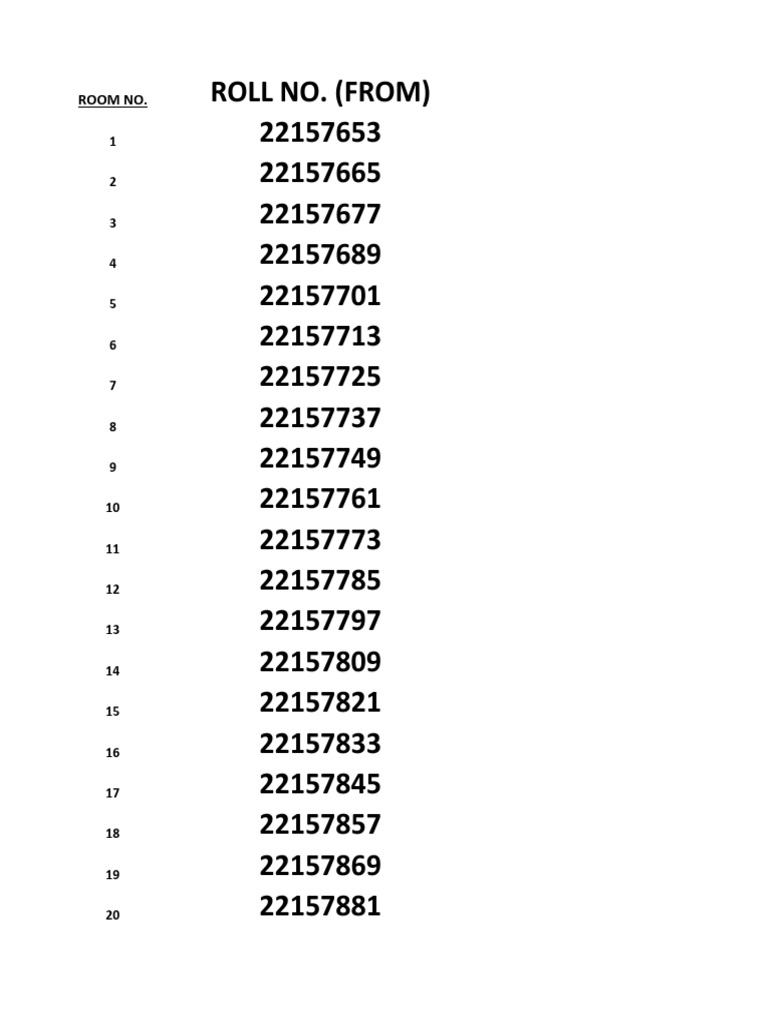 30 TH Exam Sitting Plan | PDF