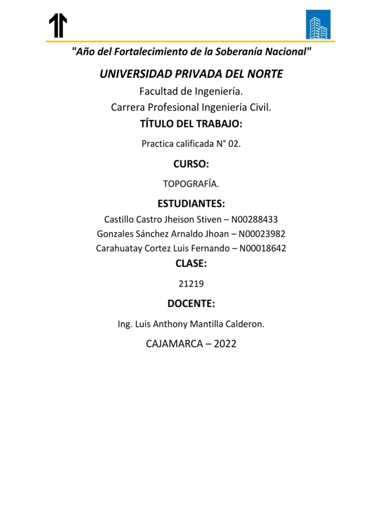 Practica Calificada - N°2 | PDF