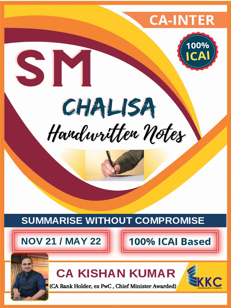 SM Chalisa by CA Kishan Kumar - EIS SM - StepFly DFDG100122 | PDF