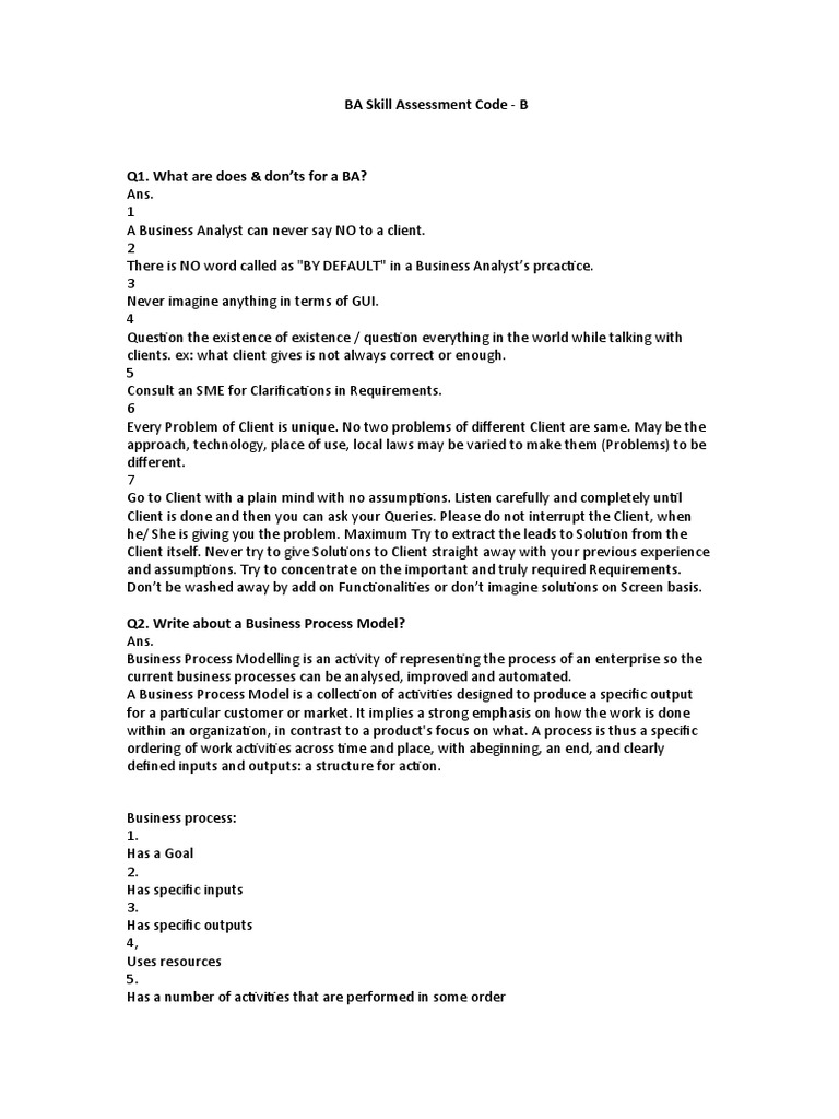 Suyog Code B Ans Sheet | PDF | Use Case | Business Process