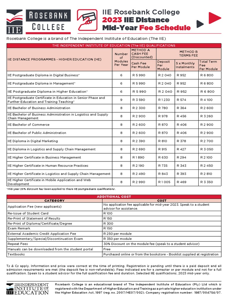 2023 Distance Fee Schedule (Mid-Year) | PDF