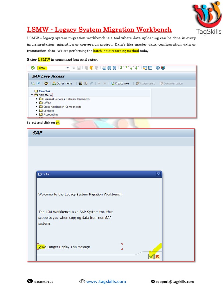 LSMW-Legacy System Migration Workbench Process in SAP MM | PDF | Microsoft Excel | Software