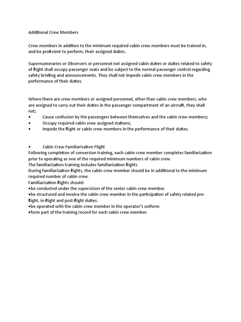 Additional Crew Members | PDF