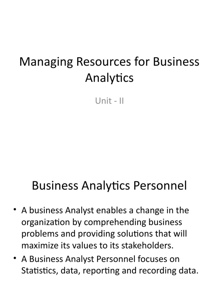 Unit 2 - BA | PDF | Analytics | Data