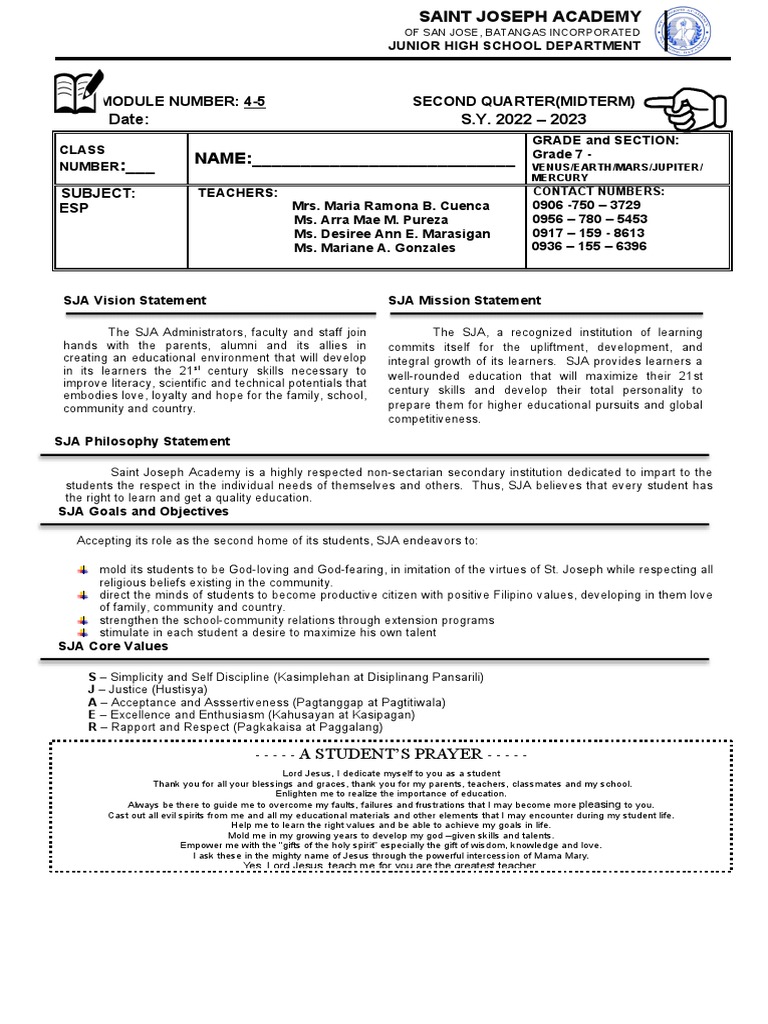 MIDTERM ESP Module 45 | PDF