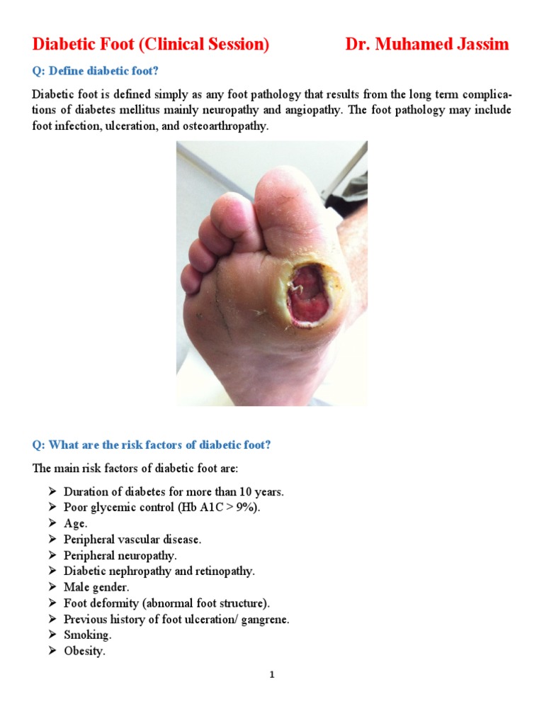 Diabetic Foot (Clinical Session) | PDF