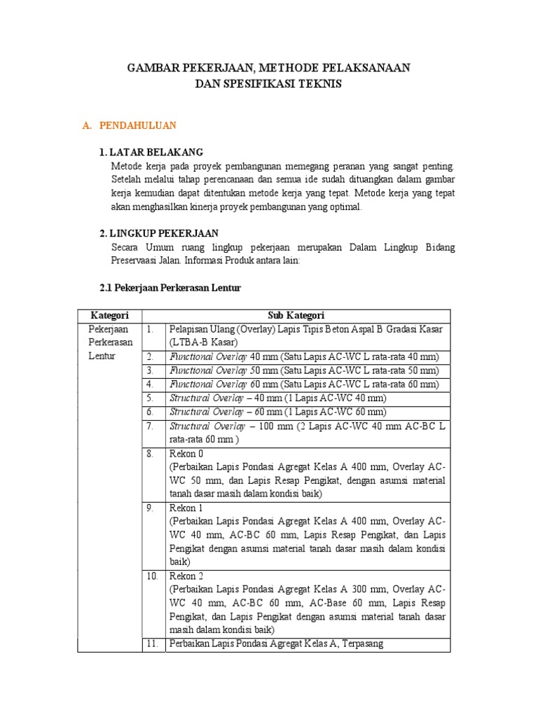 Metode Pelaksanaan Pekerjaan | PDF