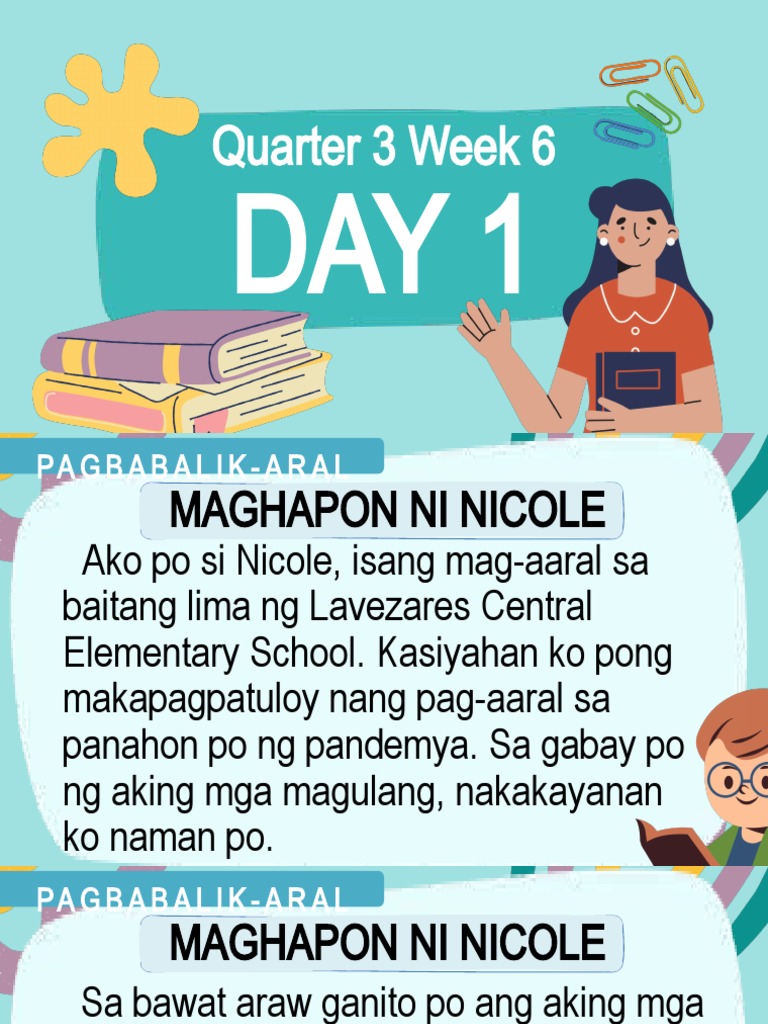 g5q3 Week 6 Filipino | PDF