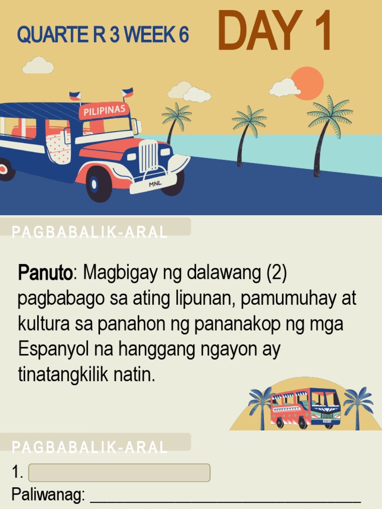 G5Q3 Week 6 Ap | PDF