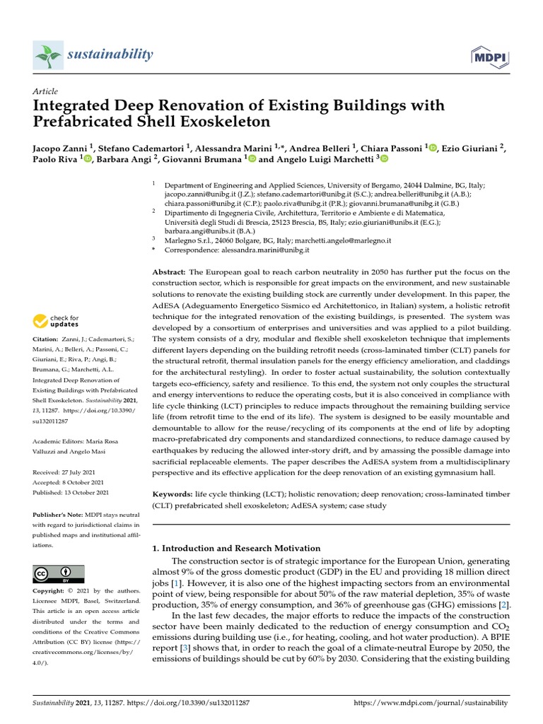 Integrated Deep Renovation of Existing Buildings With Prefabricated ... Integrated Deep Renovation of Existing Buildings With Prefabricated ...