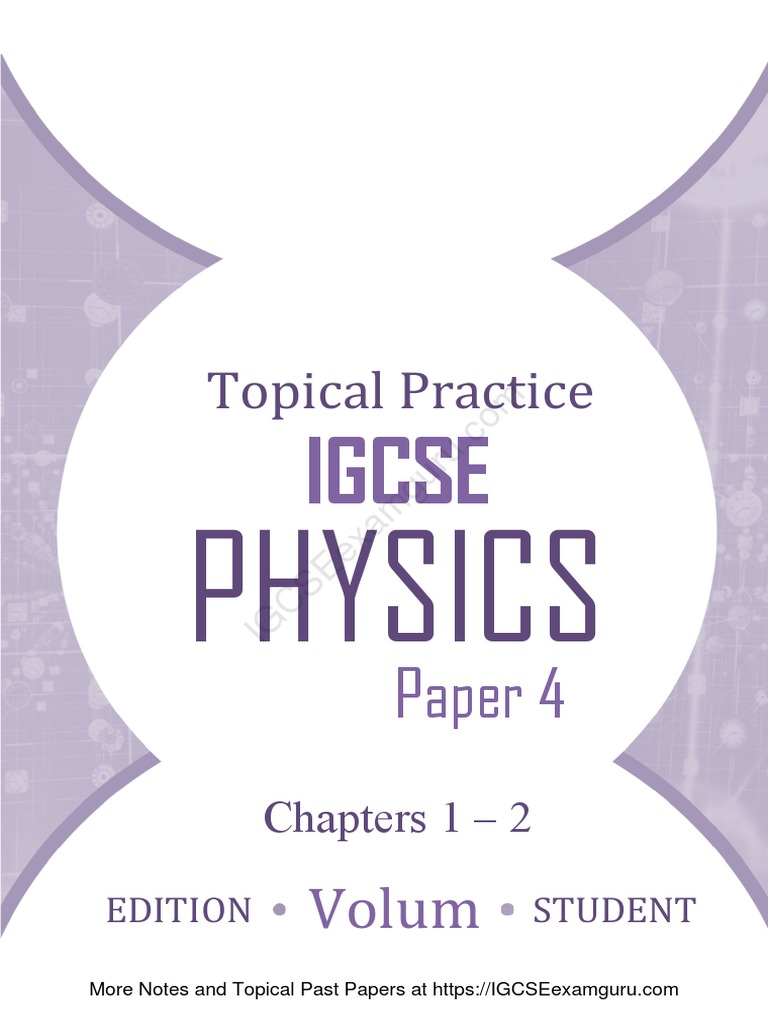 IGCSE Topical Past Papers Physics P6 C1 - C2 | PDF