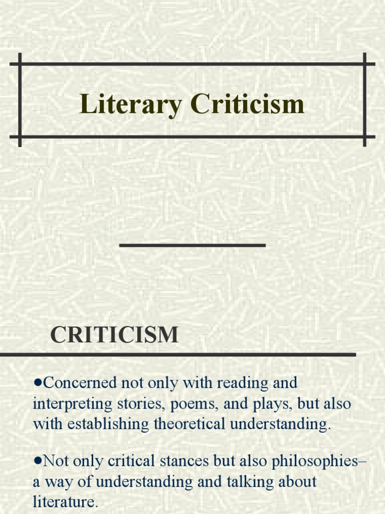 Literary Criticism | PDF | Literary Criticism