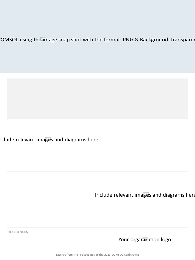 Poster Template COMSOL Conference 2023 Munich | PDF