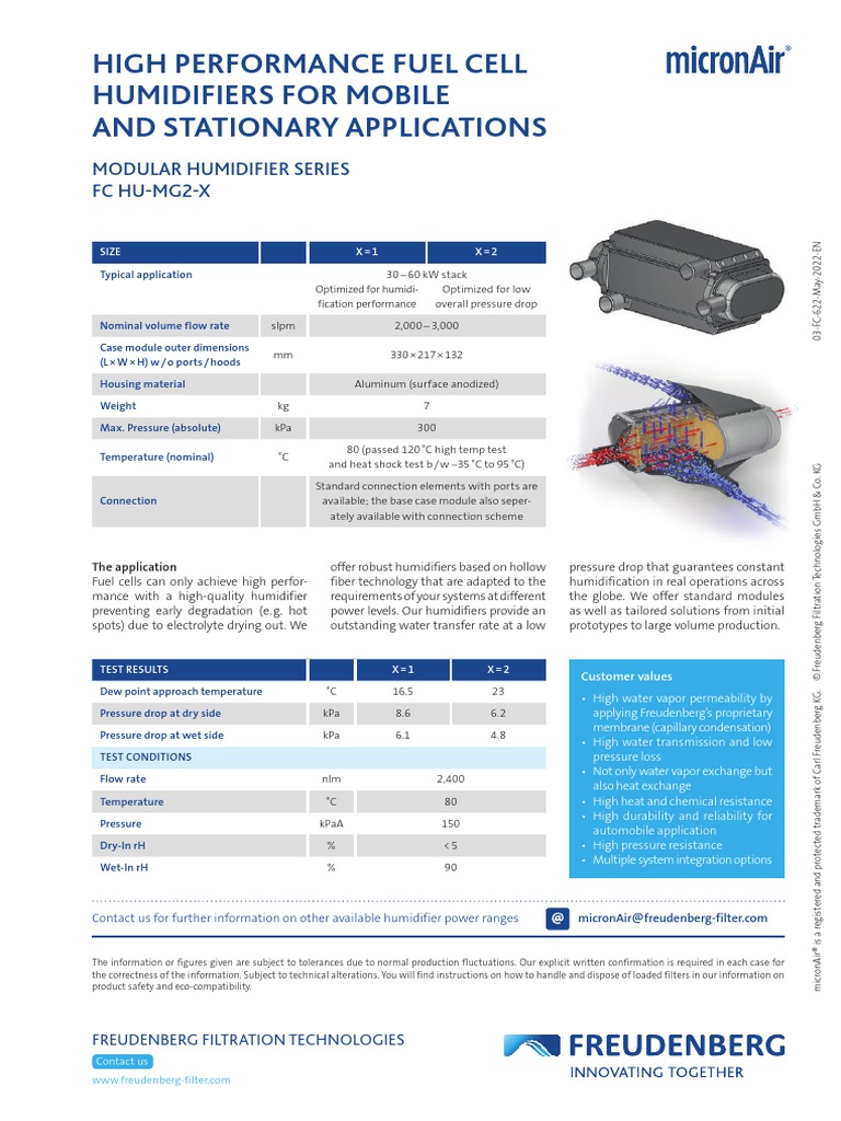 Humidifier - FC - HU MG2 X - DS - 03 FC 622 May 2022 EN | PDF | Water ...