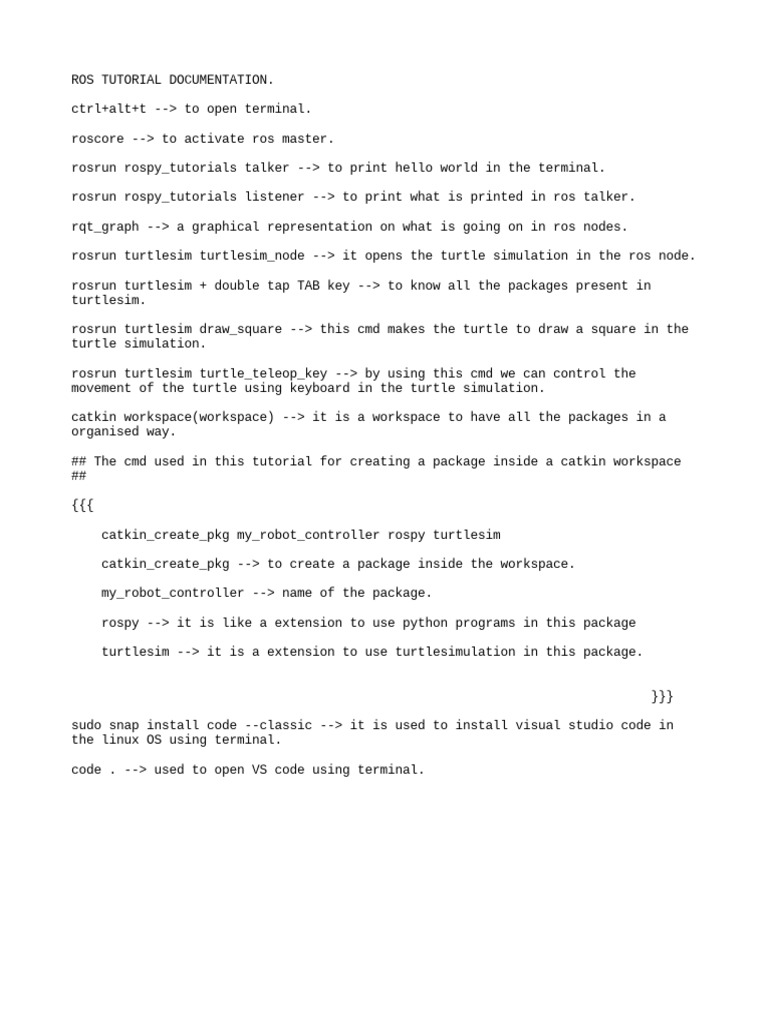 ROS Beginner Tutorial Guide | PDF
