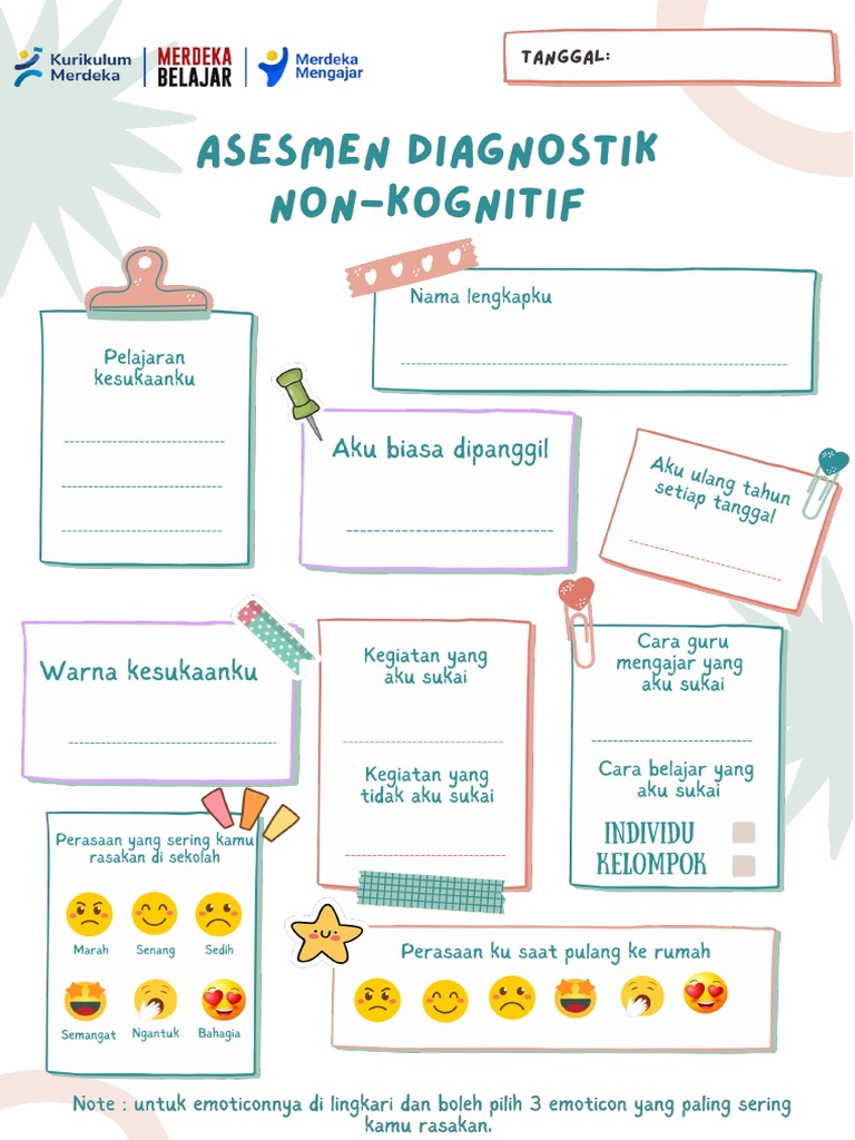 Lembar Asesmen Diagnostik Non Kognitif | PDF
