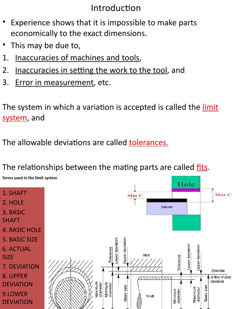 Understanding Tolerances and Fits in Engineering | PDF | Engineering ...