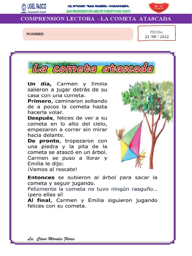 LA COMETA ATASCADA ficha | PDF