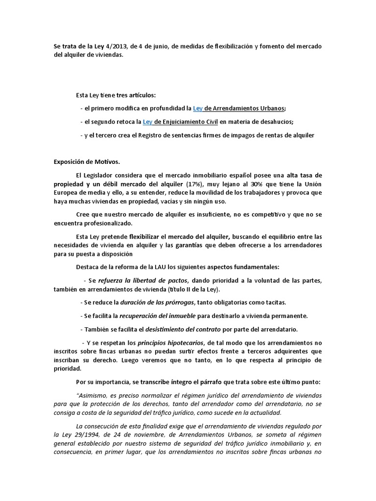 Modificacion LAU | PDF