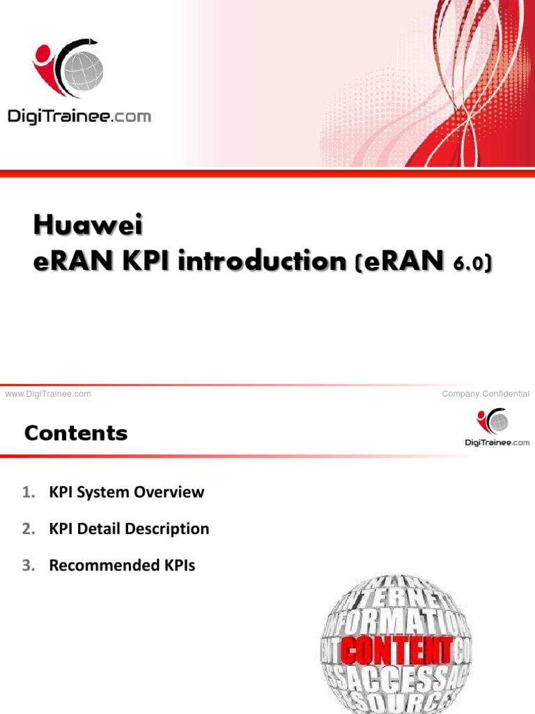 eRAN 6.0 KPI Overview and Metrics | PDF | Technology & Engineering