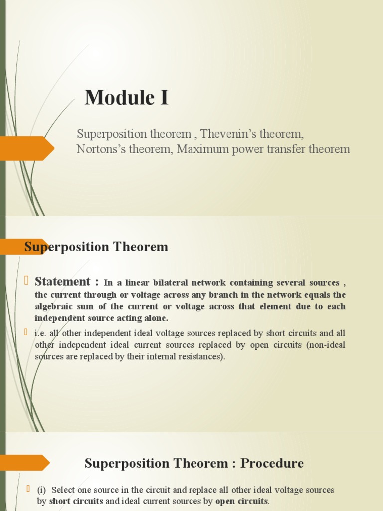 BEE Module 1 Lec 8 - 10 | PDF