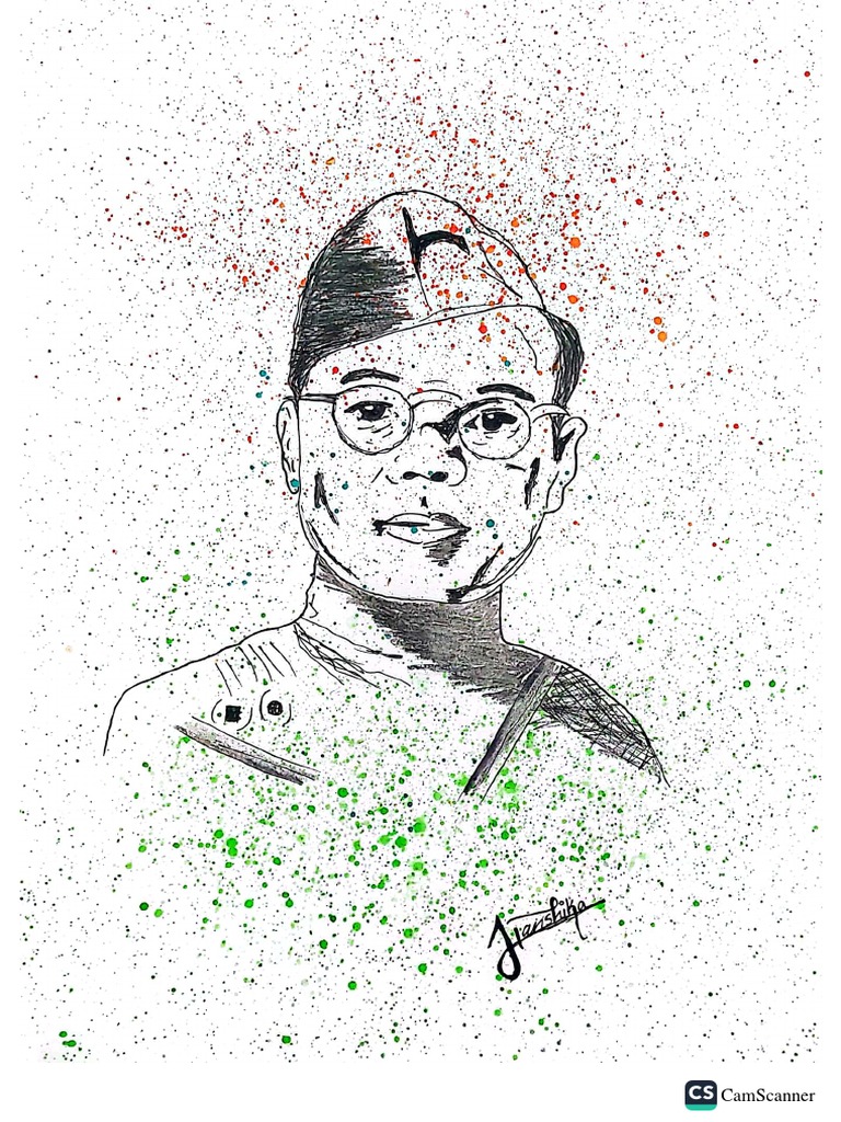 Subhas Chandra-Bose Drawing | PDF