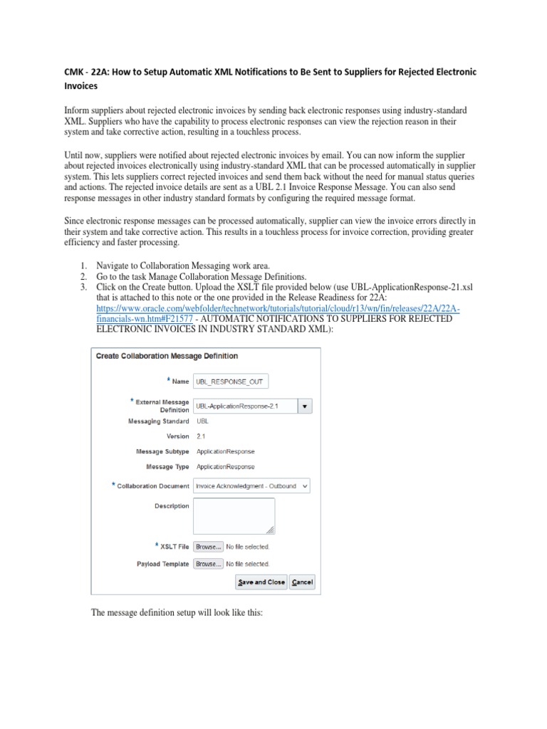 How To Setup Invoice Ack XML 22A | PDF | Accounts Payable | Invoice