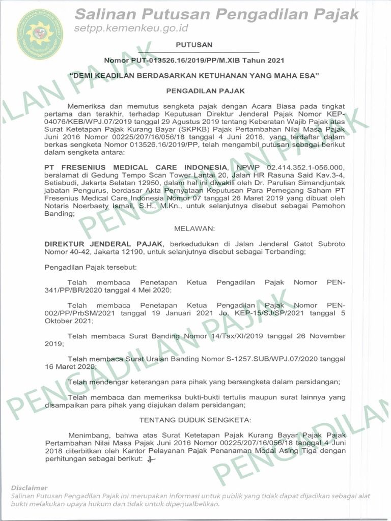 Jabatan Pengurus, Berdasar Akta Pernyataan Keputusan para Pemegang Saham PT | PDF