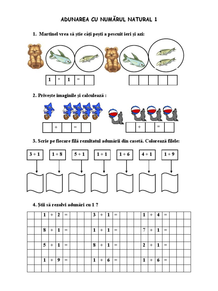 Adunarea Si Scaderea 0-5 | PDF