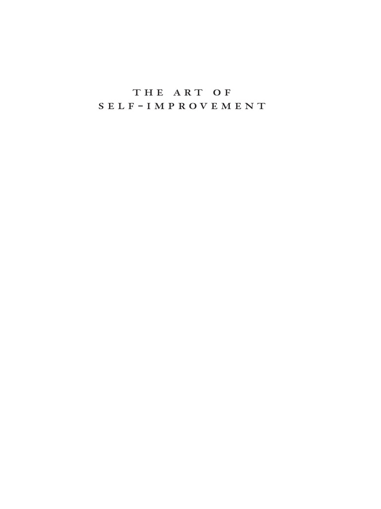 The Art of Self-Improvement-Ten Timeless Truths | PDF