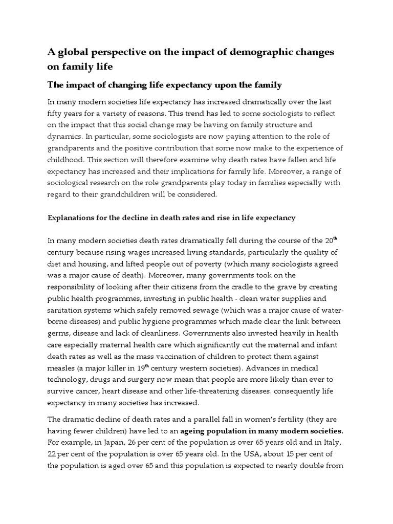 Impact of Demographics on Family Dynamics | PDF