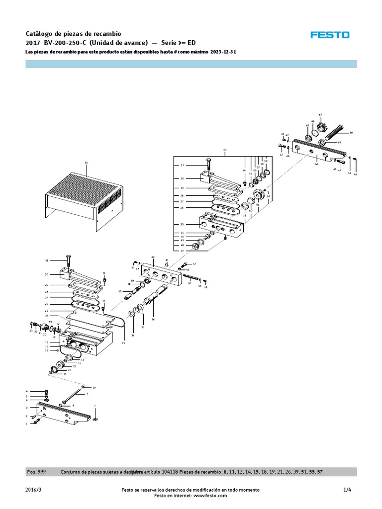 Festo BV-200-250 C | PDF | Tornillo | Máquinas