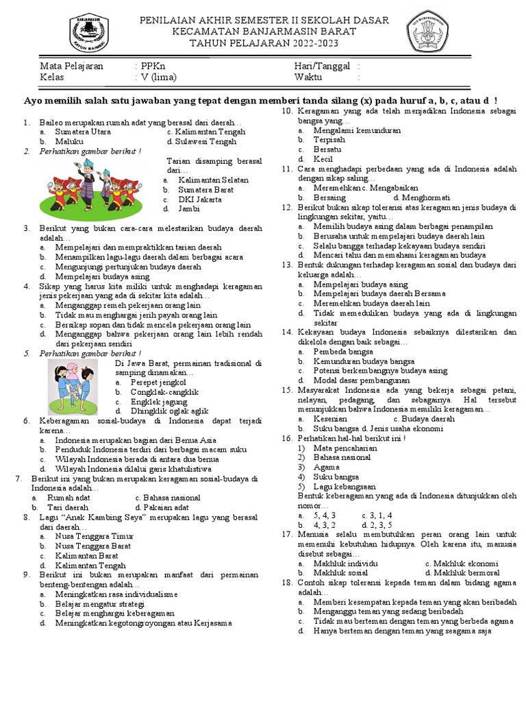 Soal PPKN Kelas 5 | PDF