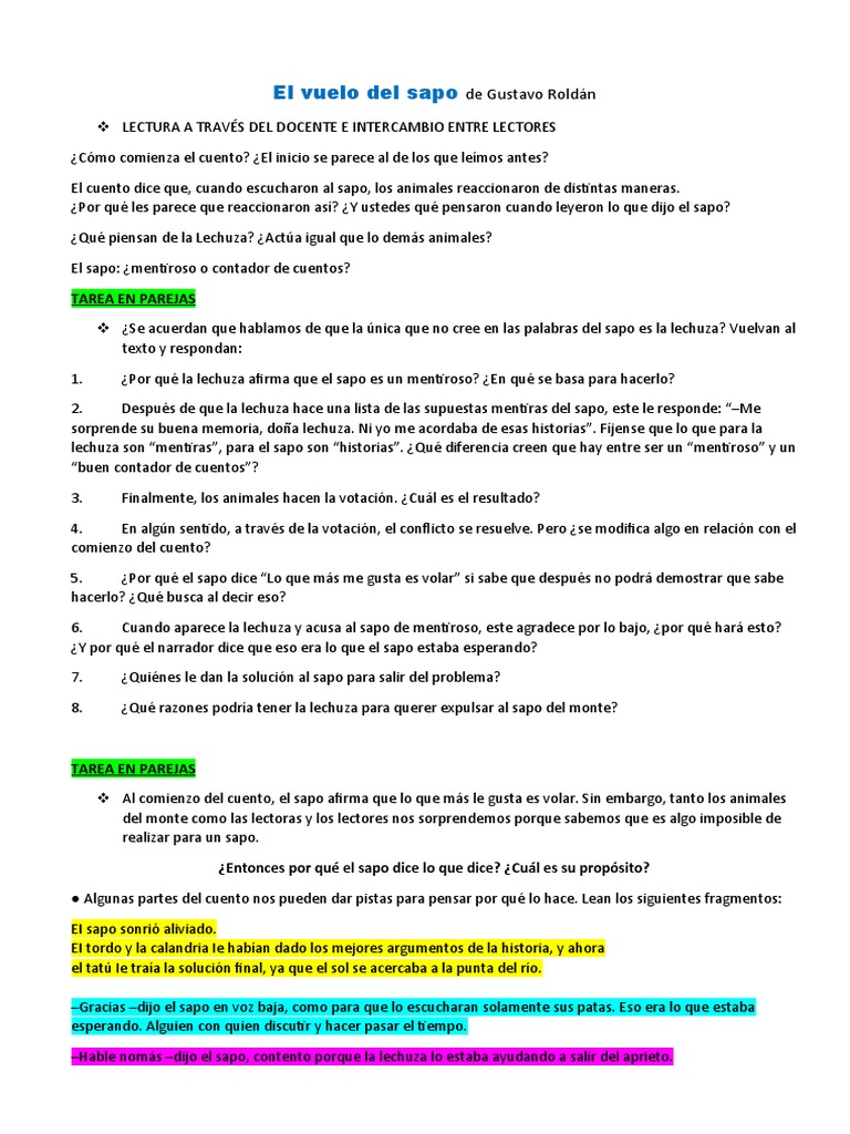 El Vuelo Del Sapo De Gustavo Roldán Pdf