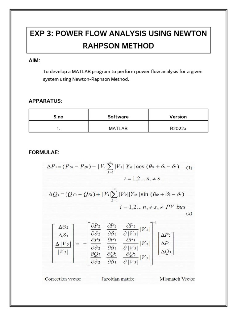 Experiment 3 - Newton Raphson | PDF Experiment 3 - Newton Raphson | PDF