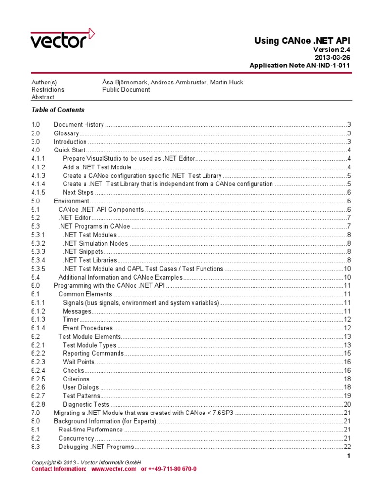 AN-IND-1-011 Using CANoe NET API | PDF | Library (Computing) | Class (Computer Programming)