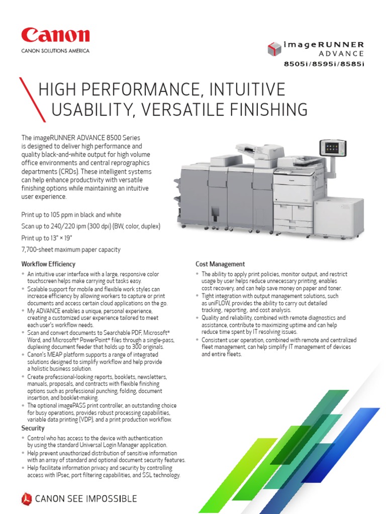 Canon-imageRUNNER-ADVANCE-8505i-Brochure | PDF