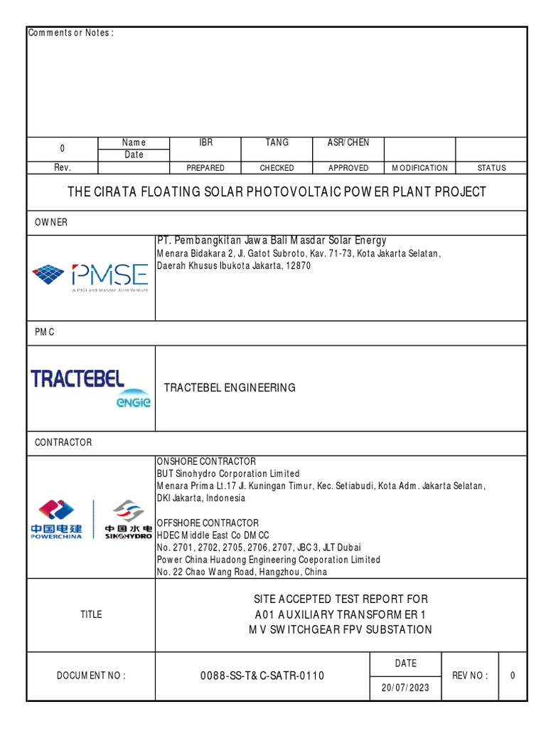 Function Test Aux Trafo 1 | PDF