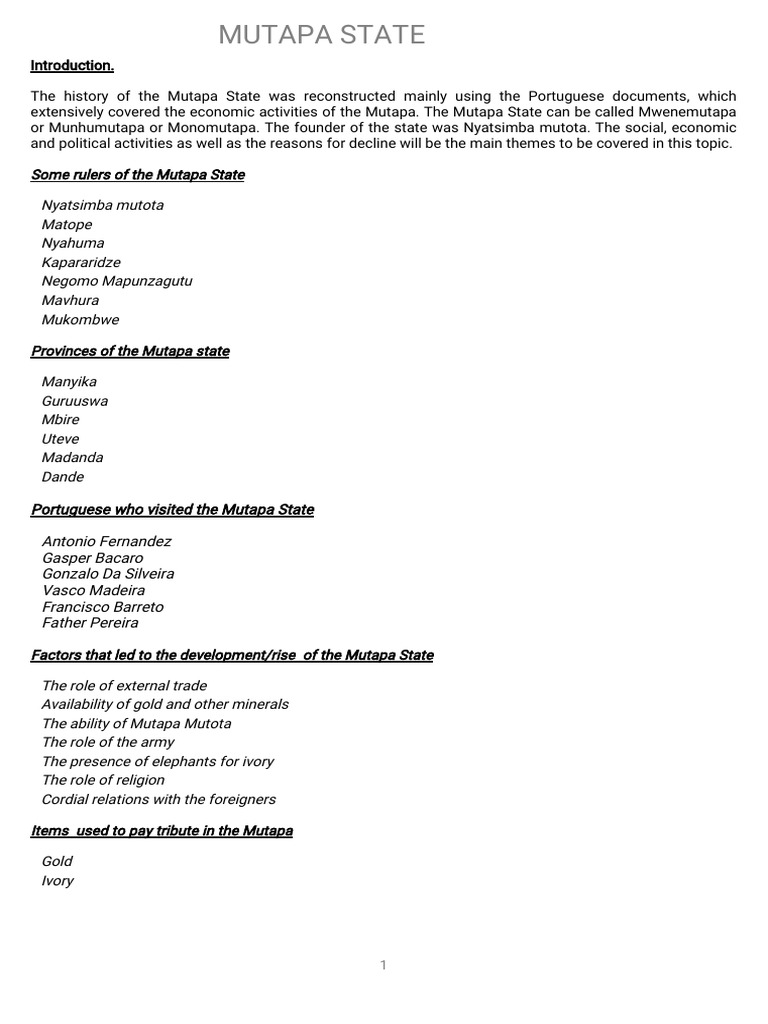 3.mutapa State | PDF
