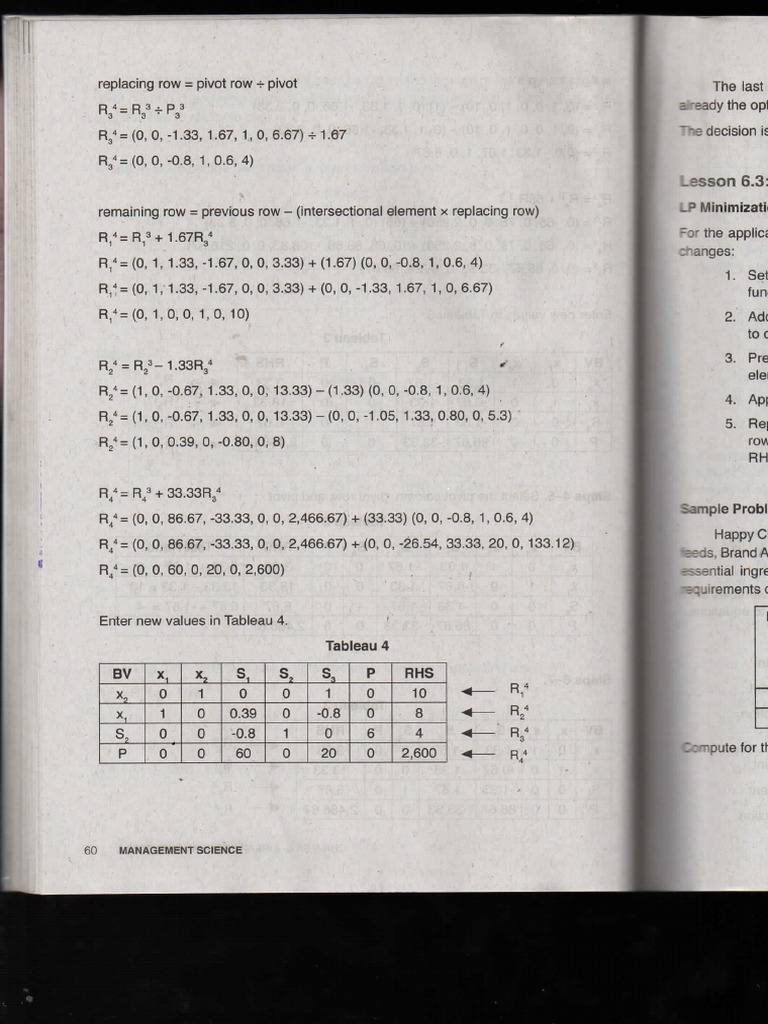 Management Science Ch. 6 PT 2 | PDF