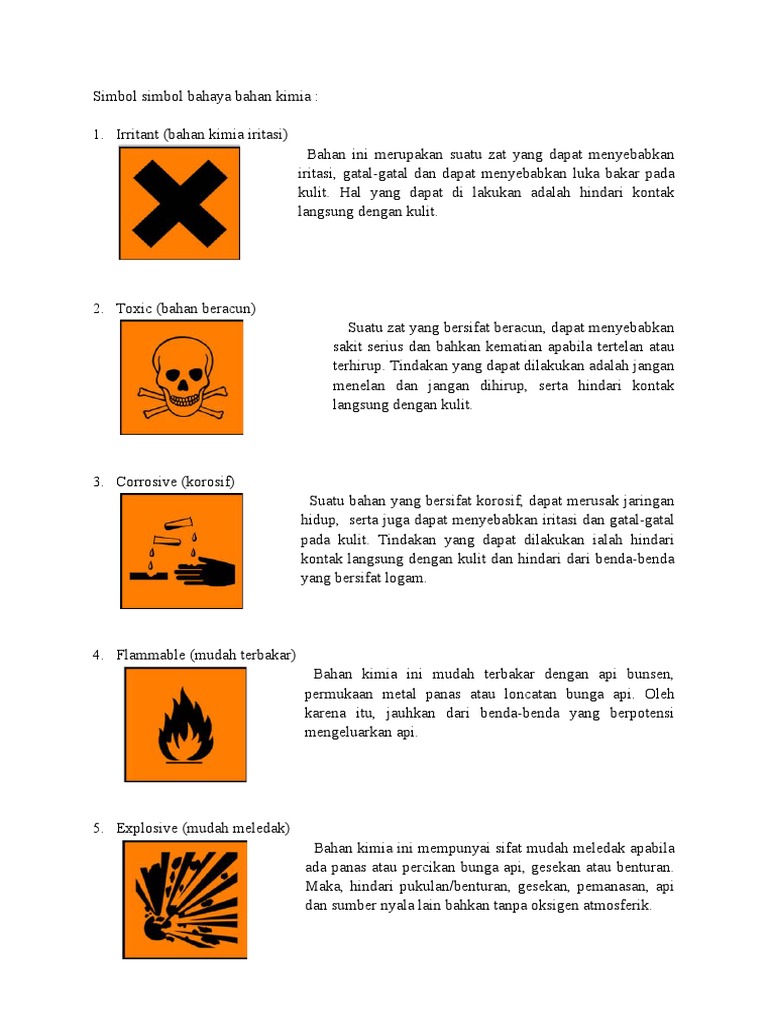 Simbol Bahaya Bahan Kimia | PDF