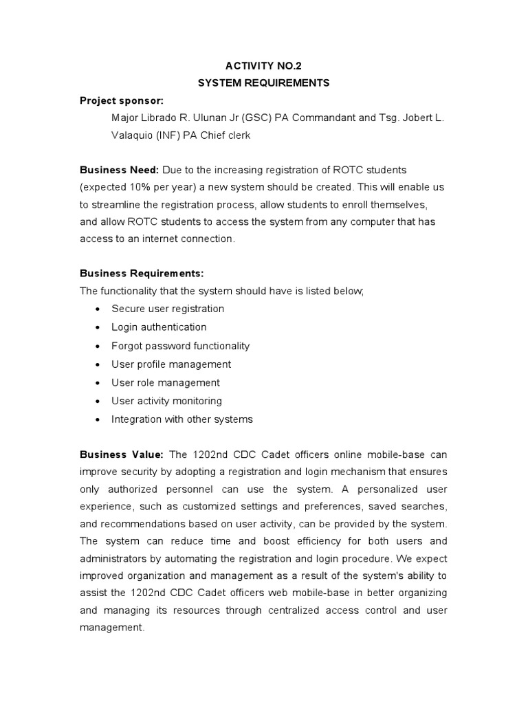 Activity 2 Final Objectives | PDF