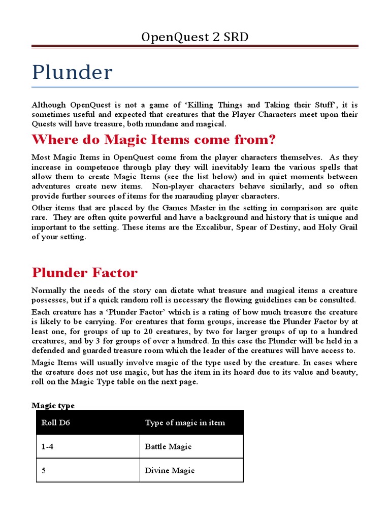 9 Plunder | PDF