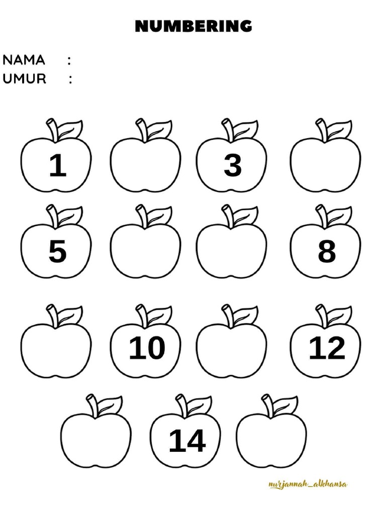 Worksheet Numbering | PDF