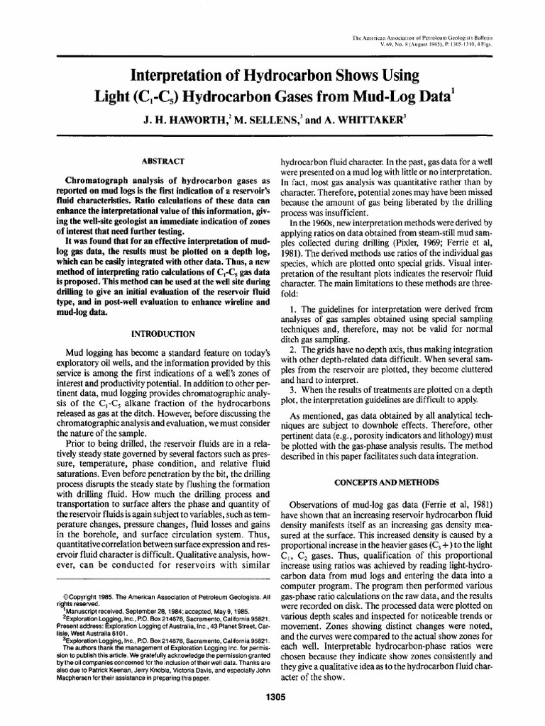 Interpretation of Hydrocarbon Shows Using Light (C1-C5) Hydrocarbon ...