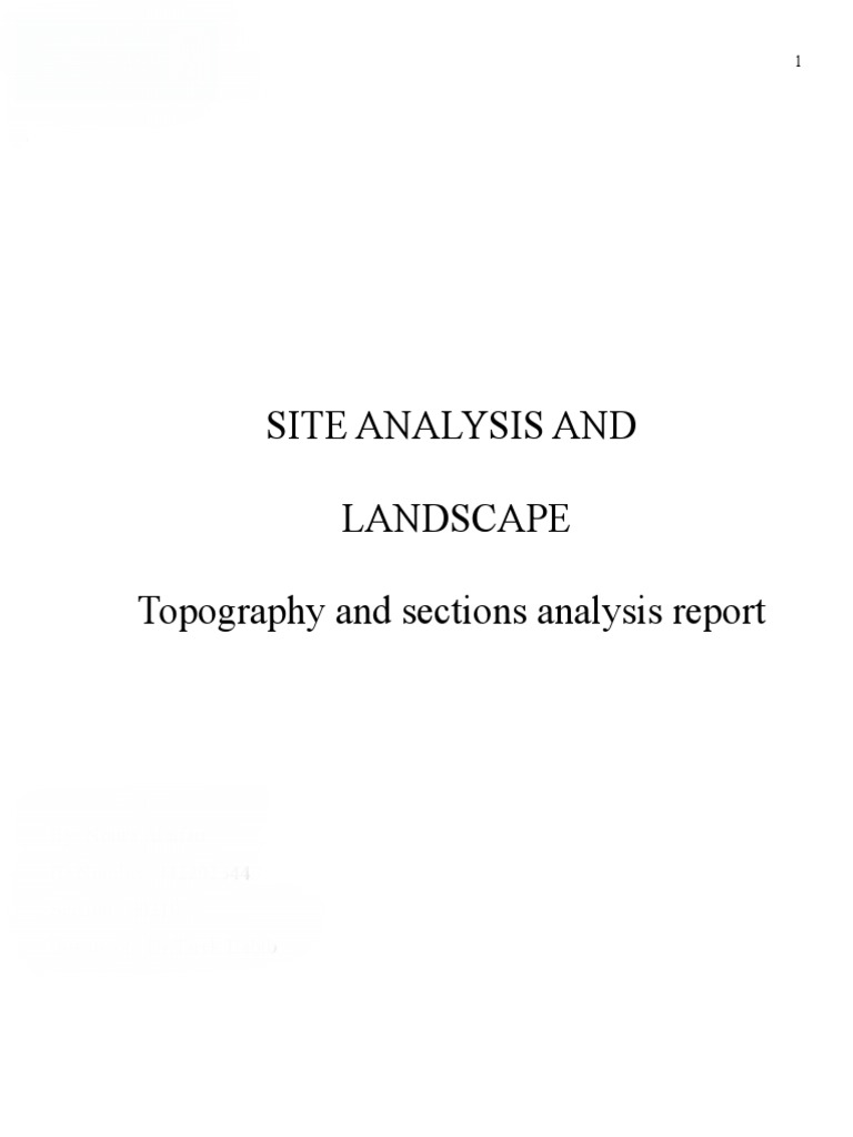 Landscape Analysis for Engineers | PDF | Technology & Engineering
