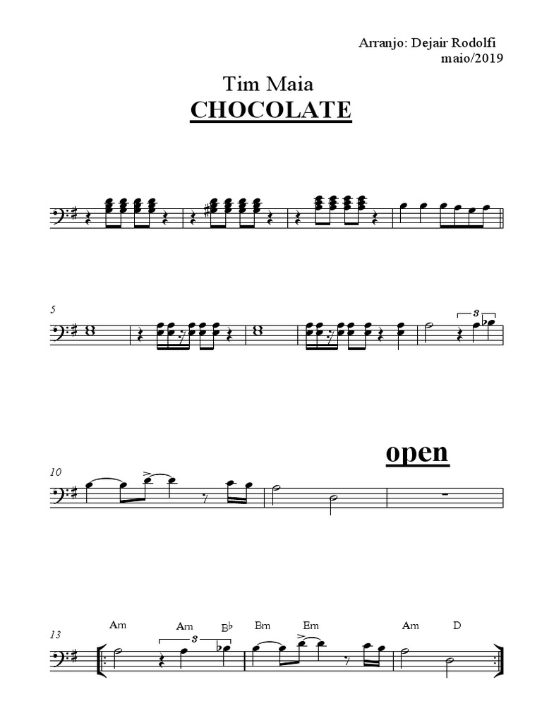 Chocolate Tim Maia Trombone Sol Maior | PDF