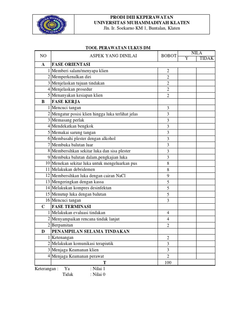 Tool Perawatan Ulkus DM-1 | PDF