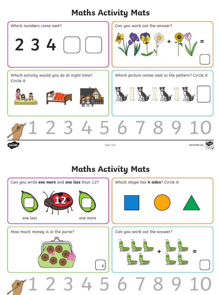 EYFS Maths Activity Mats | PDF