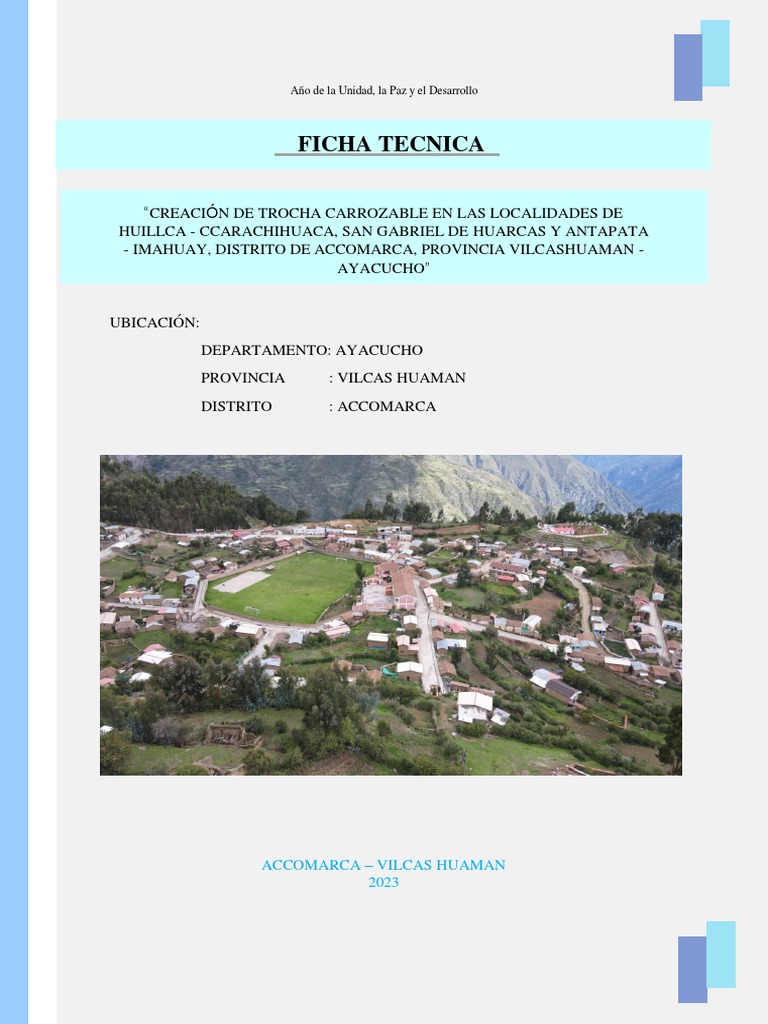 Ficha Tecnica de Apertura de Trocha | PDF | Presupuesto | Volumen